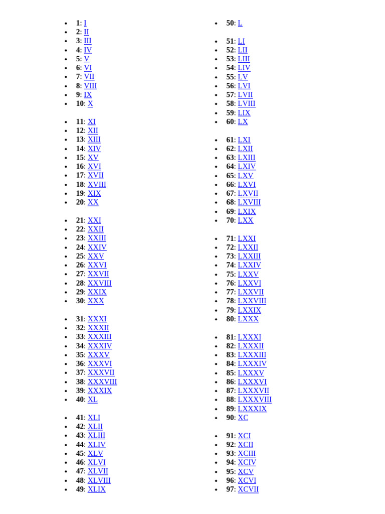 numeros romanos | PDF
