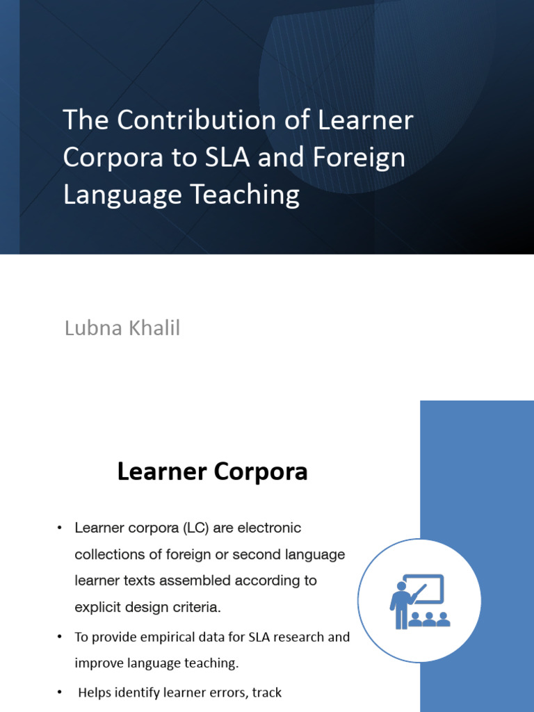 Learner Corpora SLA | PDF | Second Language Acquisition | Second Language