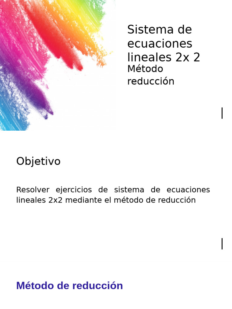 Sistema de Ecuaciones Lineales 2x 2 | PDF