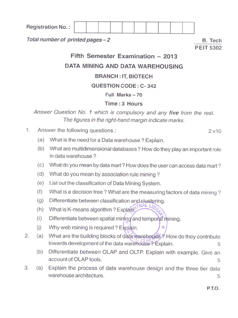 Data Mining & Data Warehousing 13 | PDF