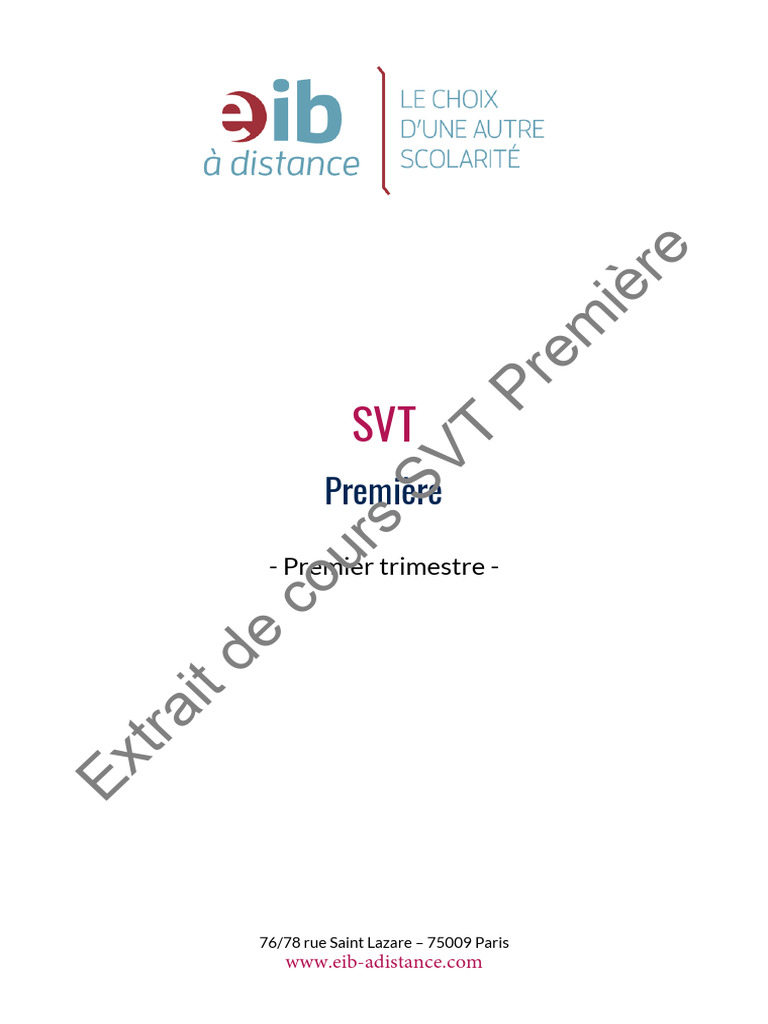 Cours SVT Première : Cycle Cellulaire et ADN | PDF | Mitose | Chromosome