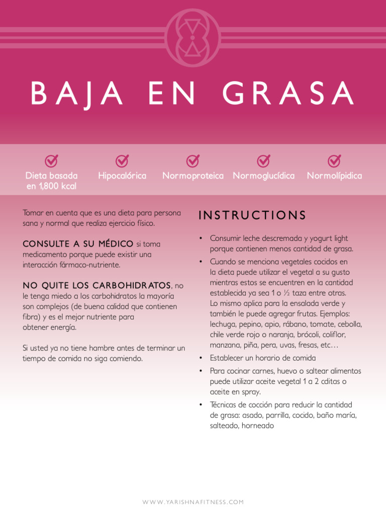 Dieta Hipocalórica de 1800 kcal | PDF | ensalada | Alimentos
