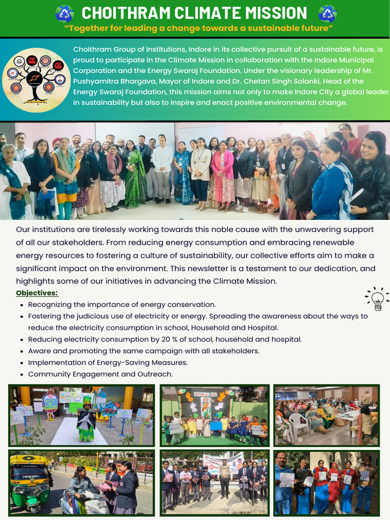 CHOITHRAM CLIMATE MISSION - Together For Leading A Change Towards A ...