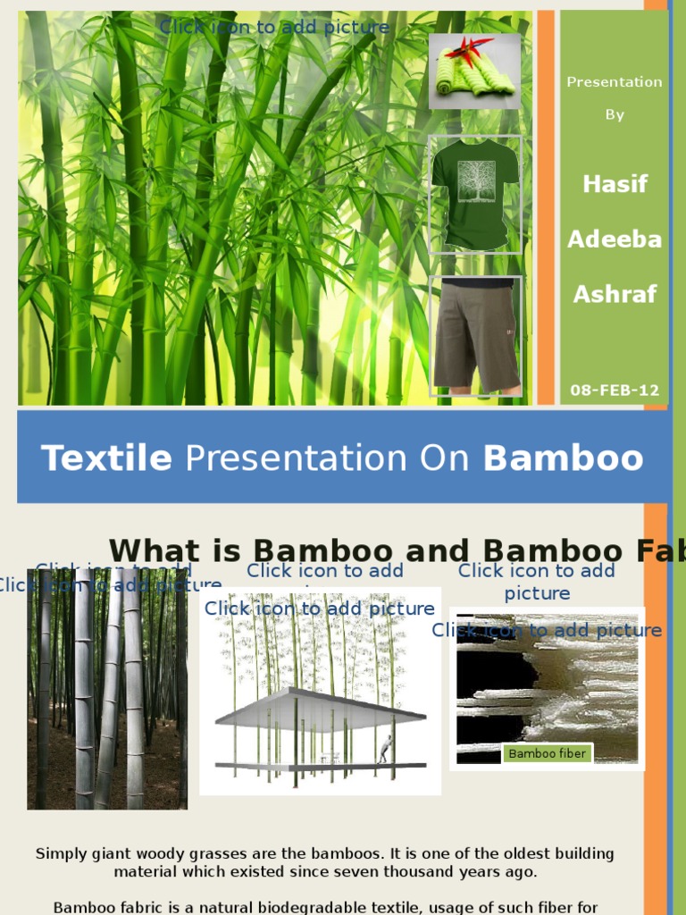 Textile Presentation - Bamboo | PDF | Textiles | Fibers
