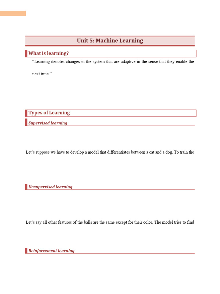 AI - Unit - 5 - Machine Learning | PDF | Genetic Algorithm | Machine ...