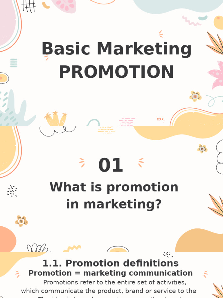 Basic Marketing - Promotion 1 | PDF | Marketing | Direct Marketing