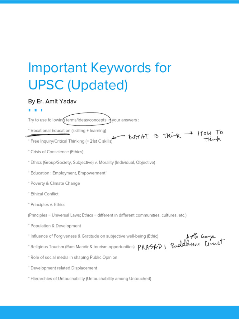 Keywords UPSCMains (Updated) | PDF | Taxes | Infrastructure