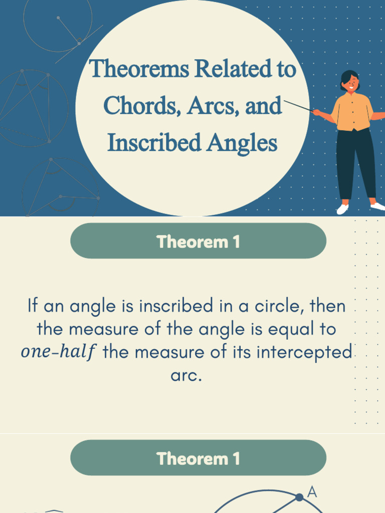 Chords, Arcs, Inscribed Angles Theorems | PDF