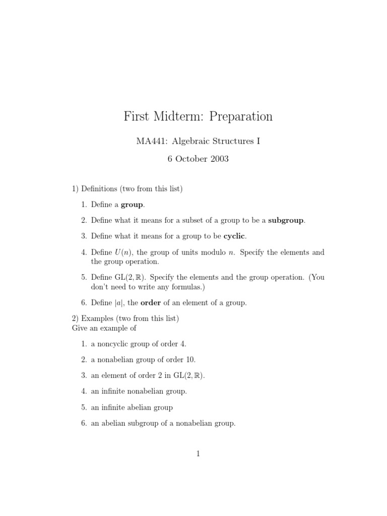 Preparation 1 | PDF