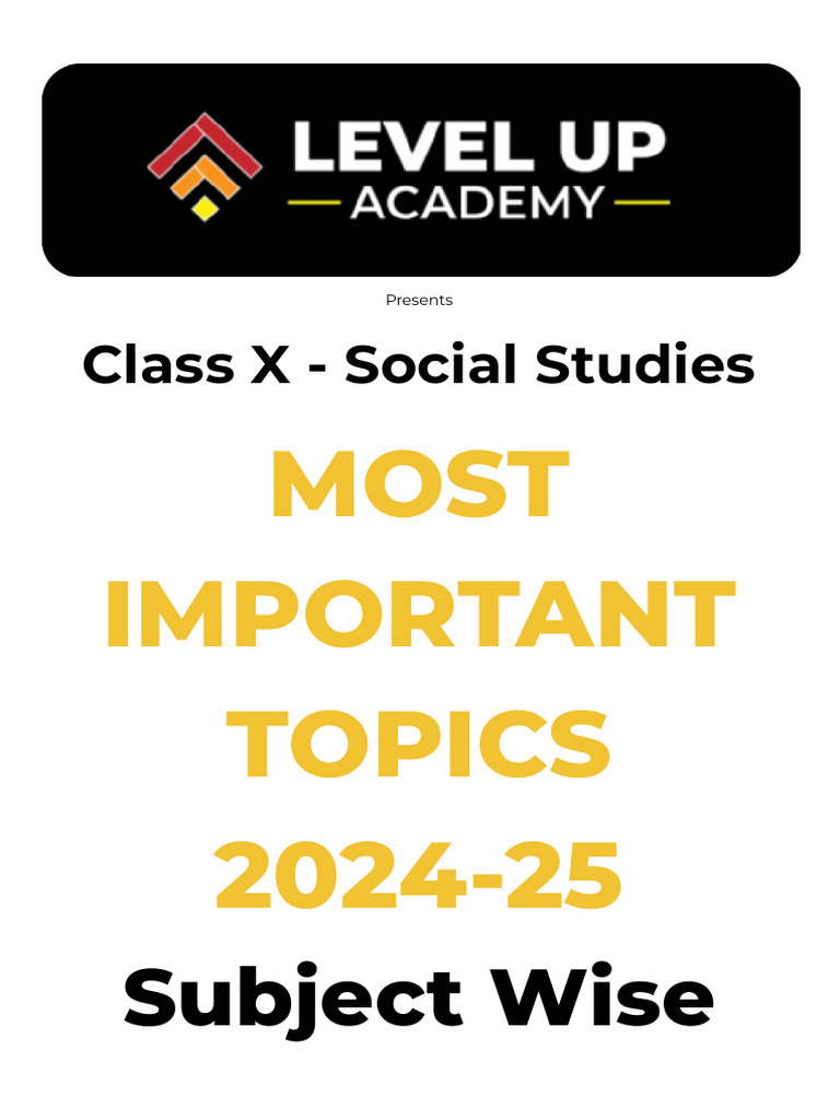 SST Most Important Topics | PDF | Gross Domestic Product | Democracy