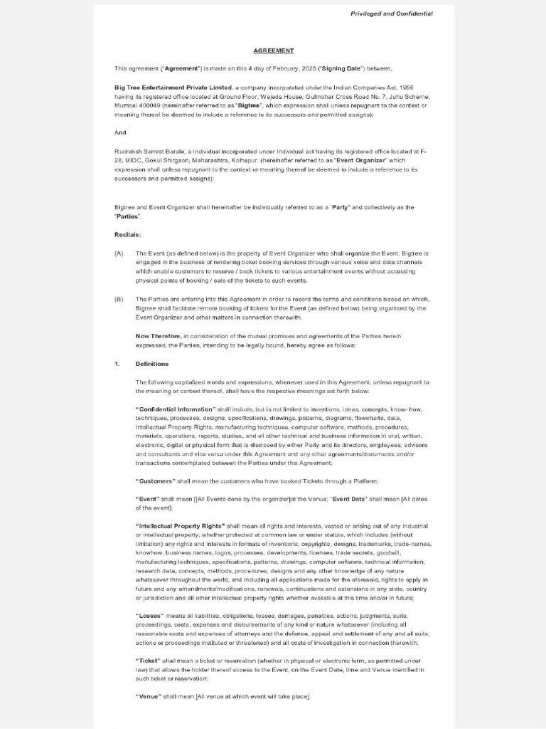 Agreement | PDF