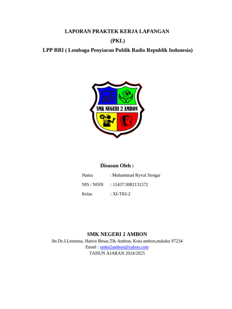 Laporan PKL di RRI Ambon 2024/2025 | PDF