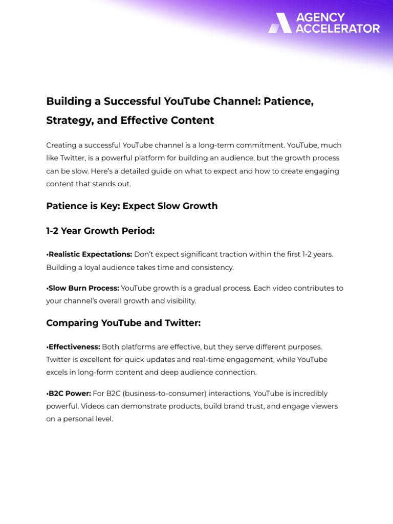 YouTube Channel Success Guide | PDF | You Tube | Tag (Metadata)