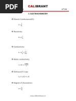 Electrochemistry Formulas Class12 | PDF