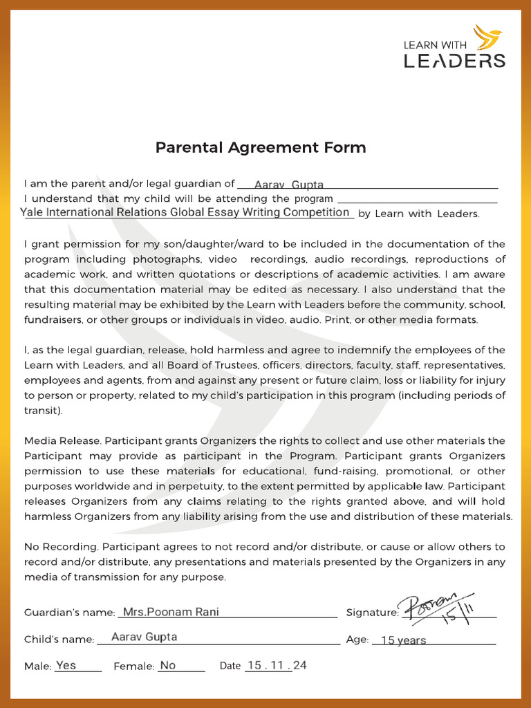 Learn with Leaders Parental Form Online 2025 - New (1) (1) (2) (1) (2 ...