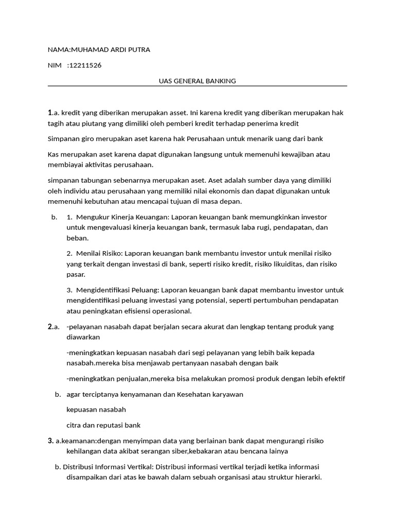 12211526_muhamad ardi putra_uas general banking 2025 | PDF