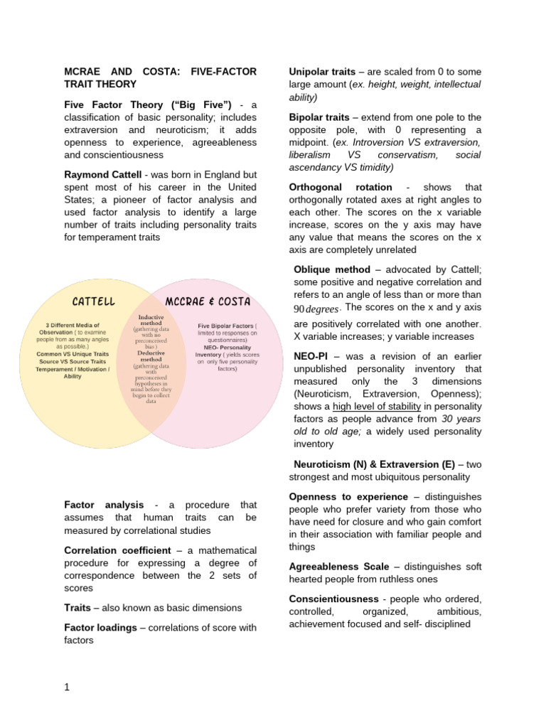12 McCrae and Costa | PDF | Extraversion And Introversion | Psychology