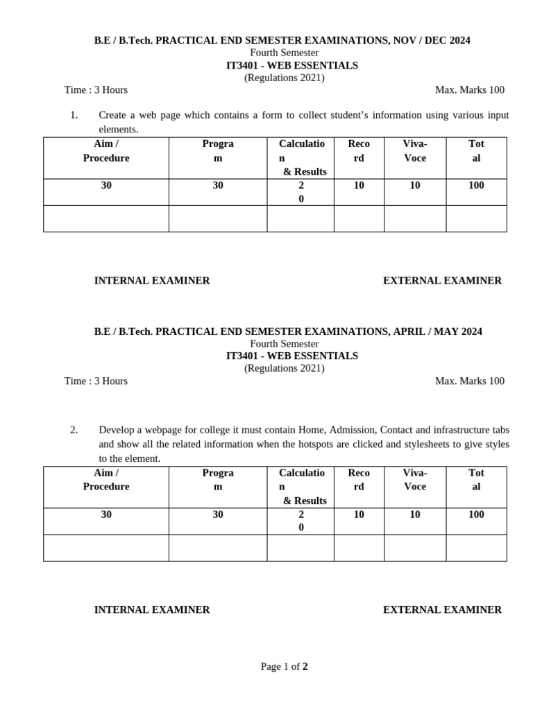 IT3401 SET2 Lab Web Essential | PDF | Software Development | Web ...