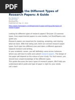 Research Articles vs. Research Papers | PDF