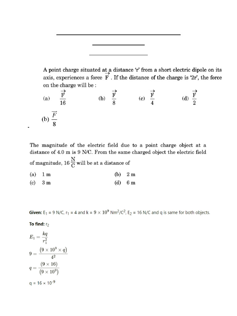 Chapter1-_Electric_charges_and_fields | PDF | Electric Field | Force