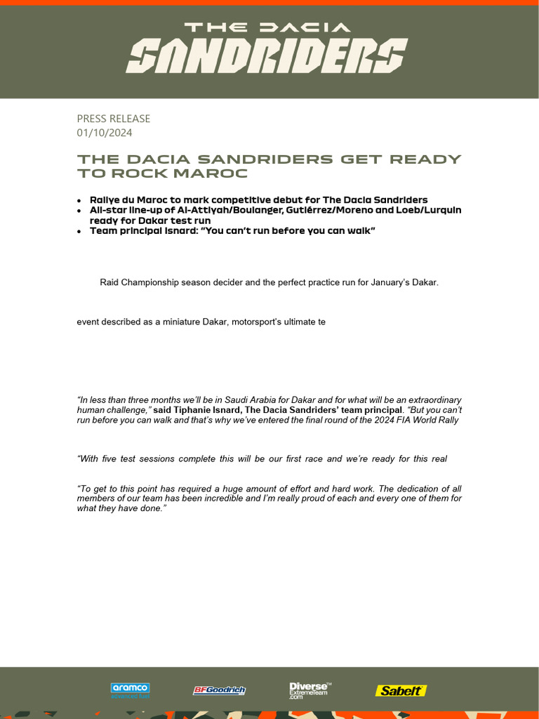 The_Dacia_Sandriders_get_ready_to_rock_Maroc | PDF | Motorsport ...