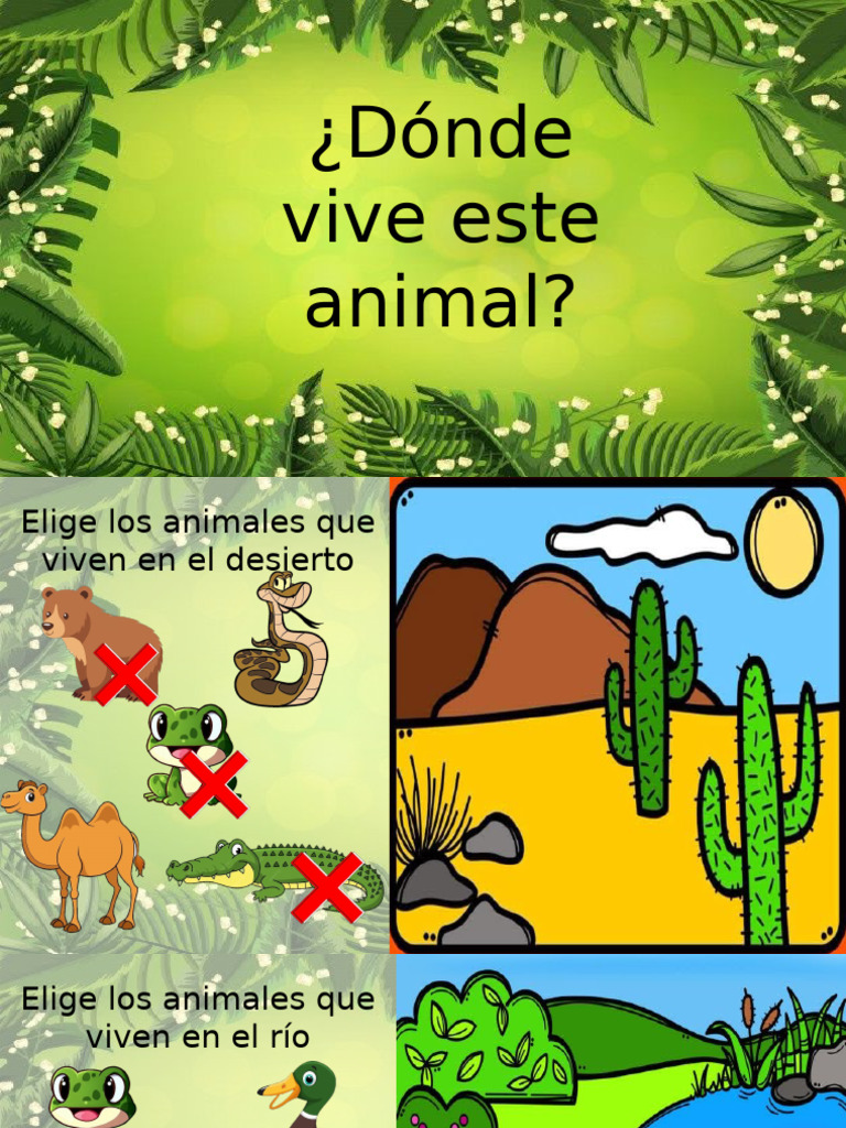 Animales y sus hábitats naturales | PDF