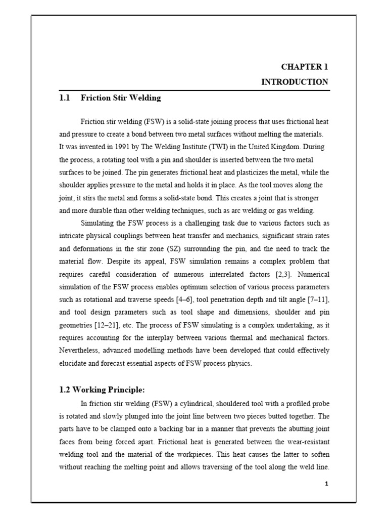 Friction Stir Welding: Process & Simulation | PDF | Welding | Construction