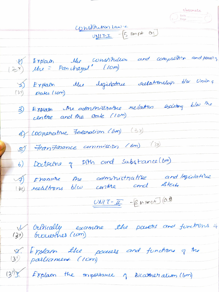 Key Questions in Constitutional Law | PDF