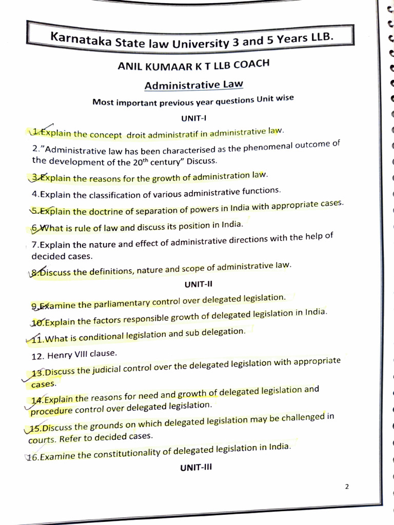 admin kta unit 1 | PDF | Administrative Law | Separation Of Powers