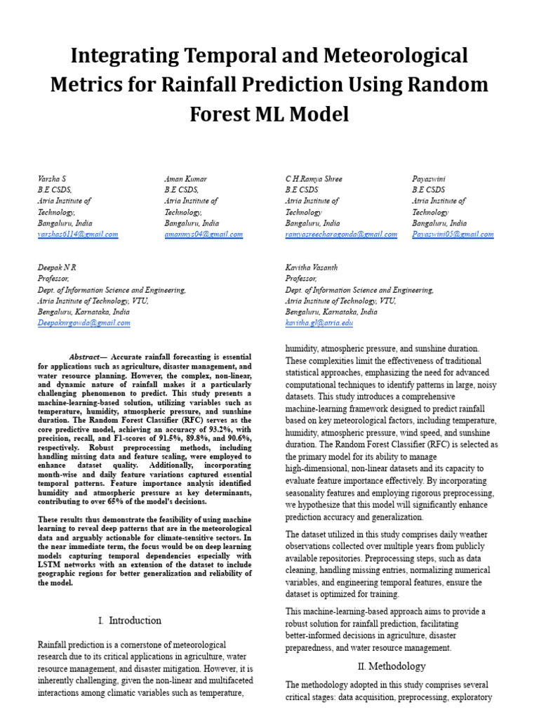 Integrating Temporal and Meteorological Metrics For Rainfall Prediction ...