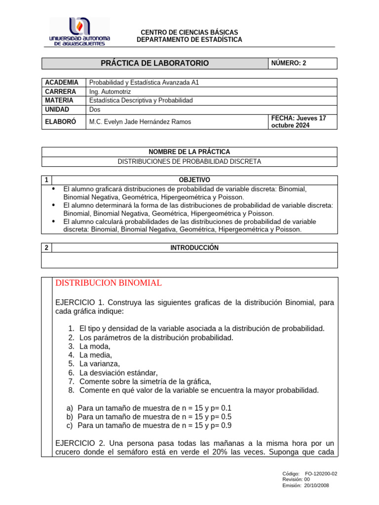 Act - Lab Ia 74 Uii Dpdiscreta 202402 | PDF | Distribución de veneno ...