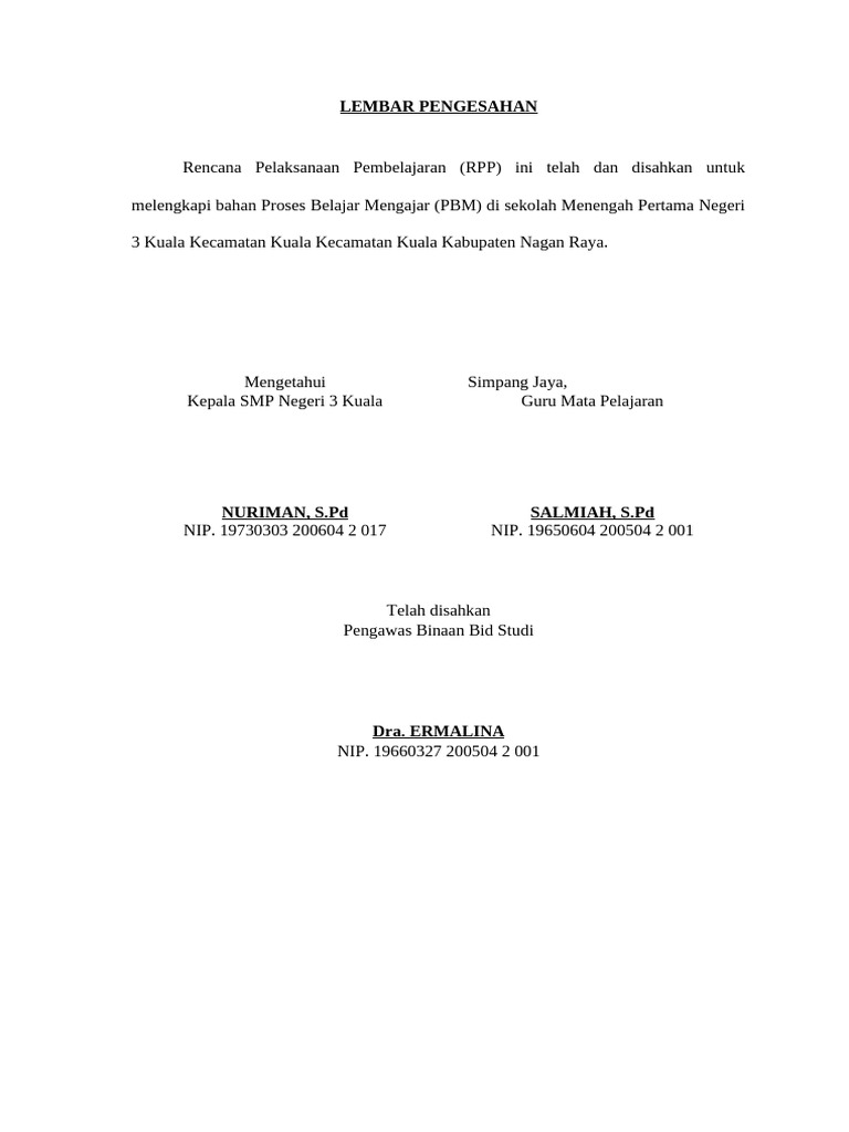 Lembar Pengesahan | PDF