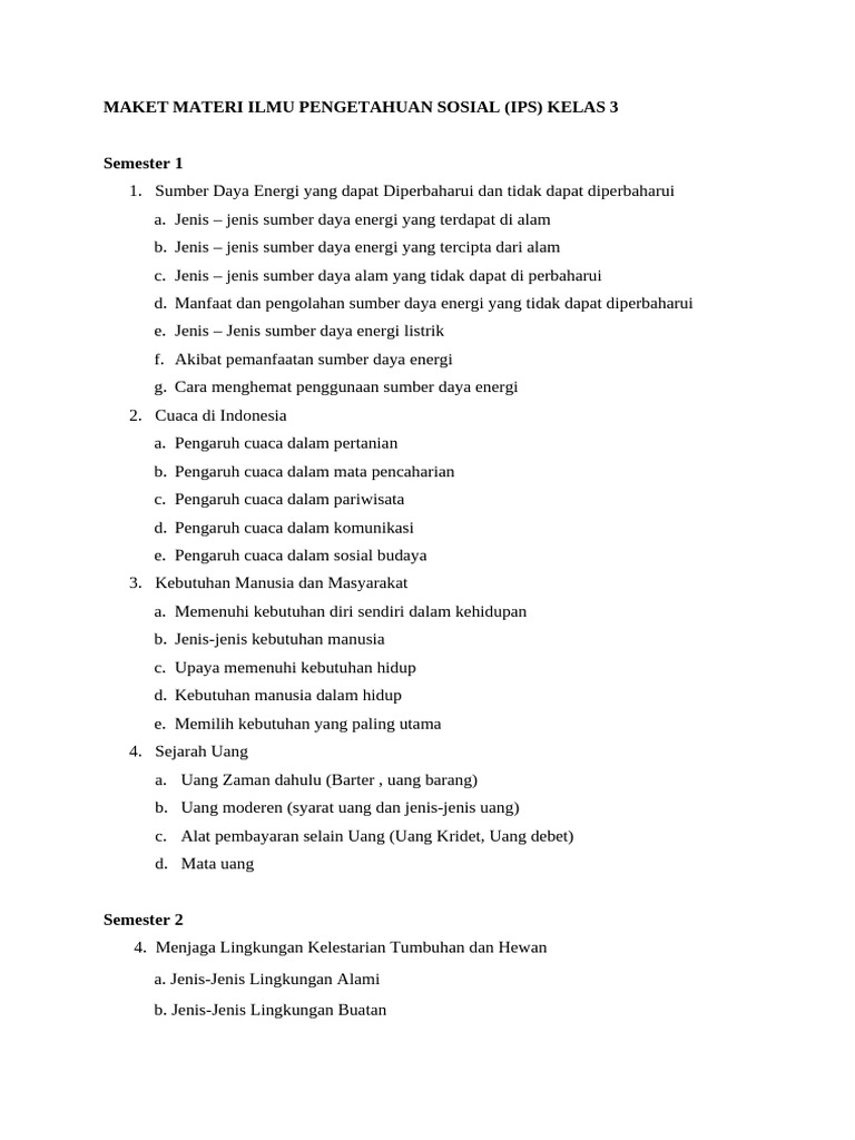 Maket Materi Ips 2024 | PDF