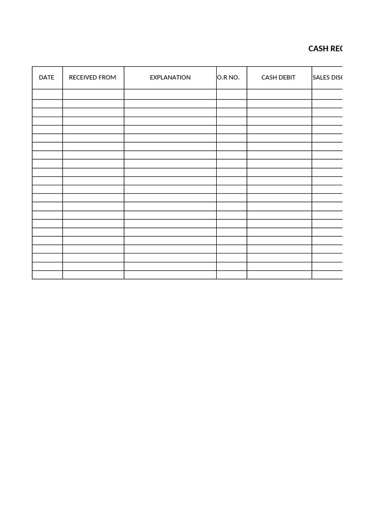 Cash Receipts and Cash Disbursements Journal Format | PDF