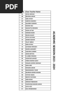 Class List for 2025-26 Session | PDF
