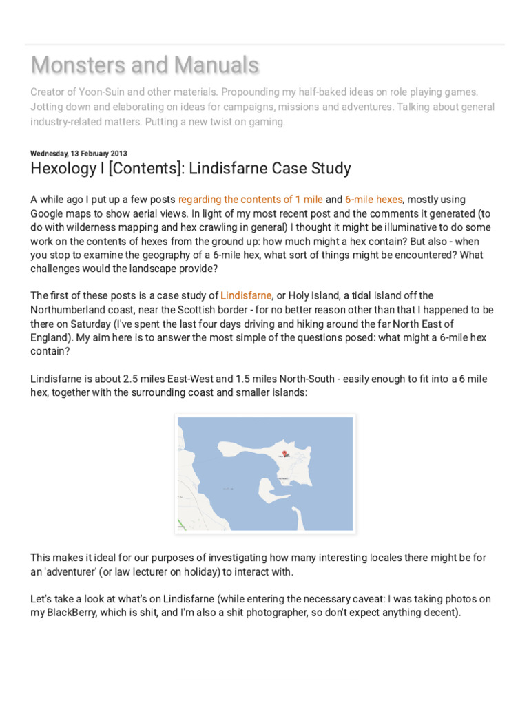Monsters and Manuals - Hexology I (Contents) - Lindisfarne Case y | PDF
