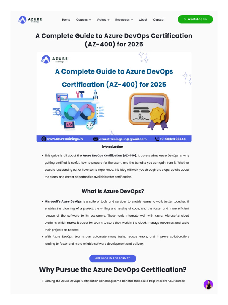 Azuretrainings in Azure Devops Certification | PDF | Cost Of Living ...
