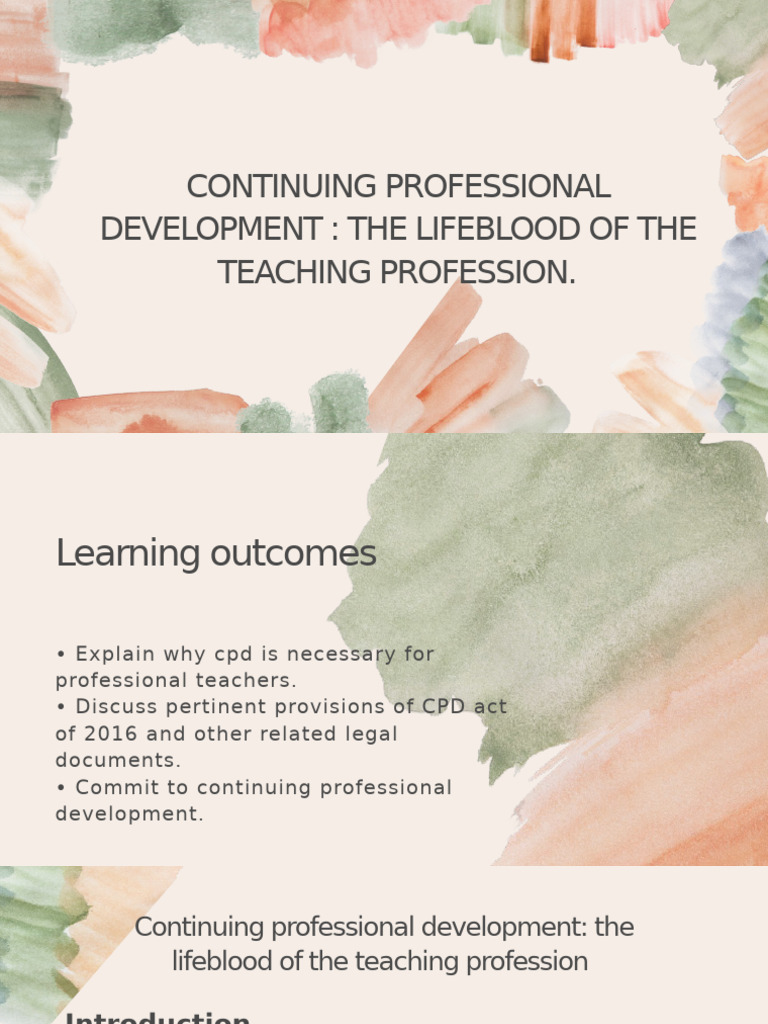 Continuing Professional Education | PDF | Professional Development | Teachers