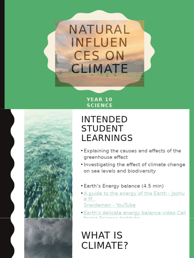 Natural Influences On Climate | PDF | Greenhouse Effect | Earth