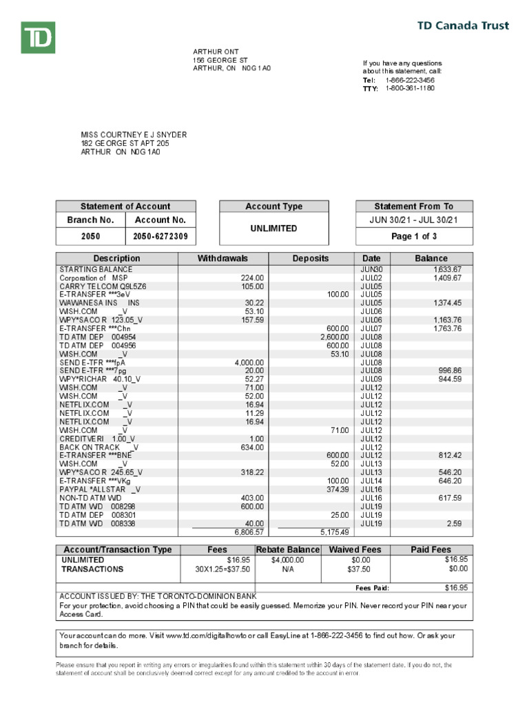 1681983707132 | PDF | Automated Teller Machine | Personal ...