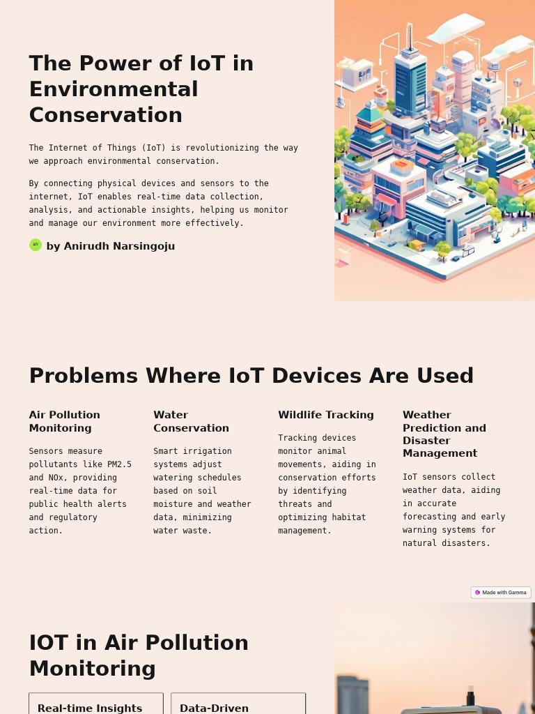IoT's Role in Environmental Conservation | PDF | Internet Of Things ...