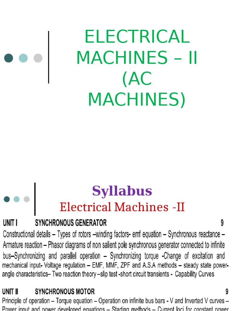 Electrical-Machines-2-AC-Machines-1-102 | PDF | Electromagnetic Induction | Electric Generator