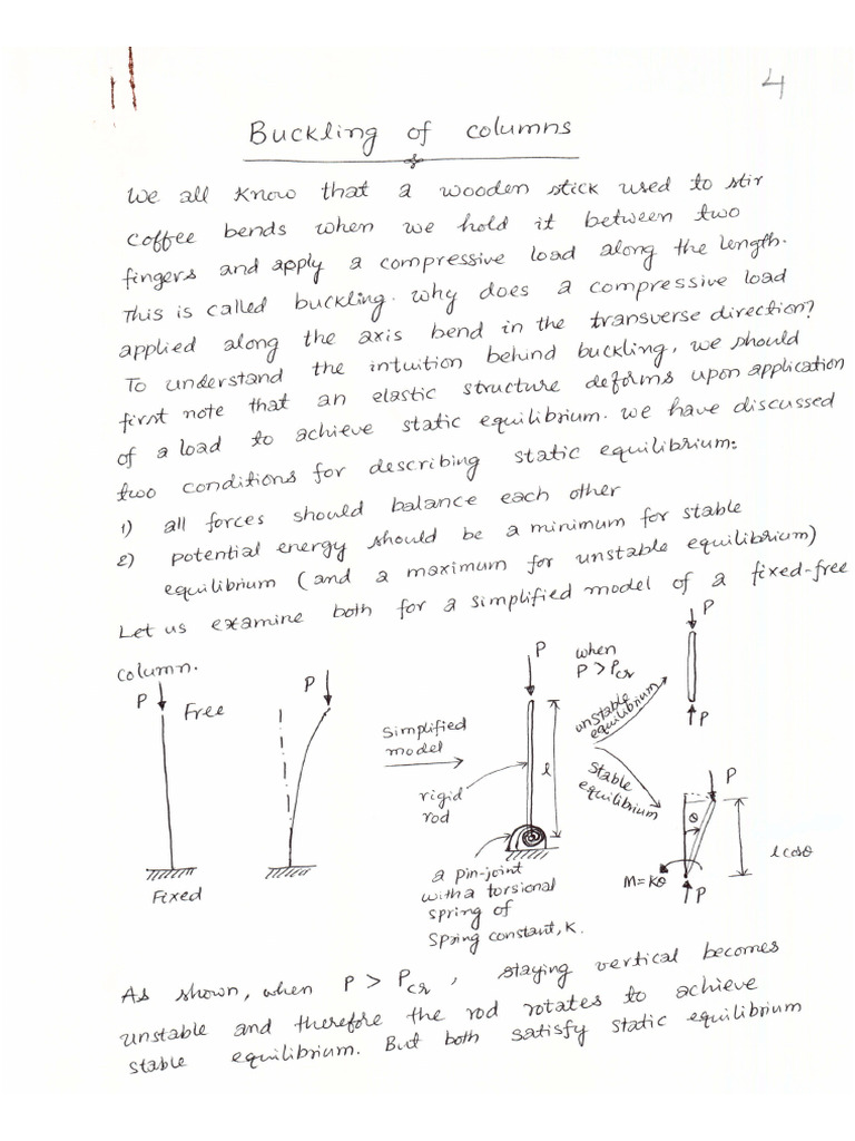 Column Buckling | PDF