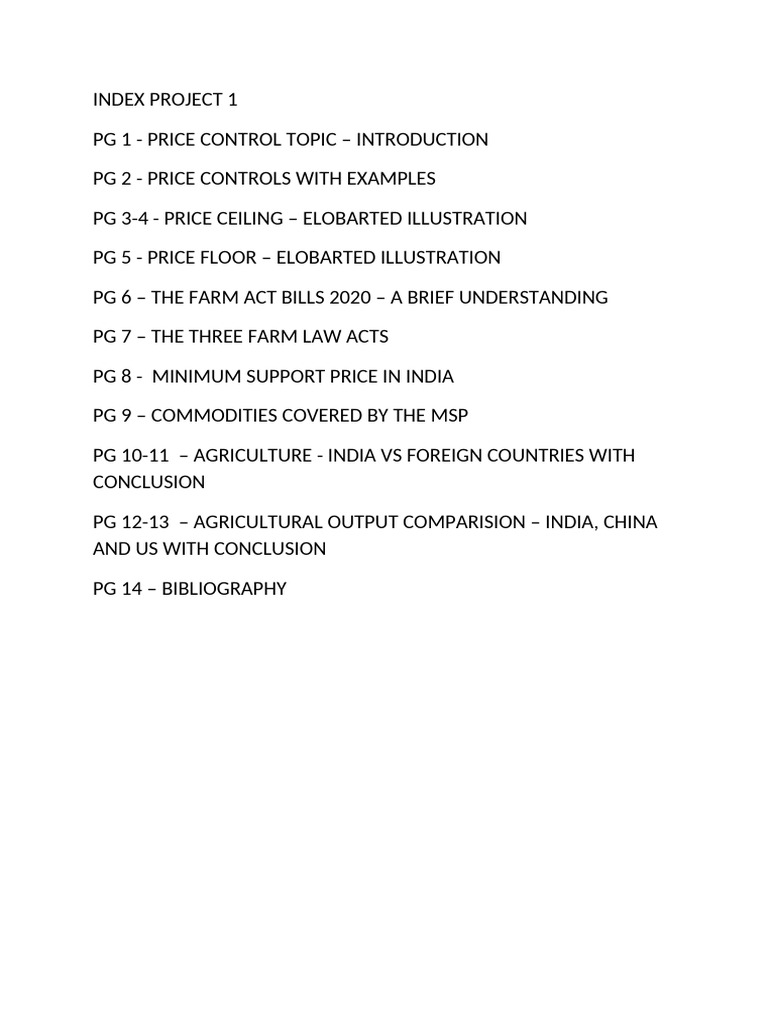 Econmoics Microeconomics Project | PDF | Agriculture | Economies