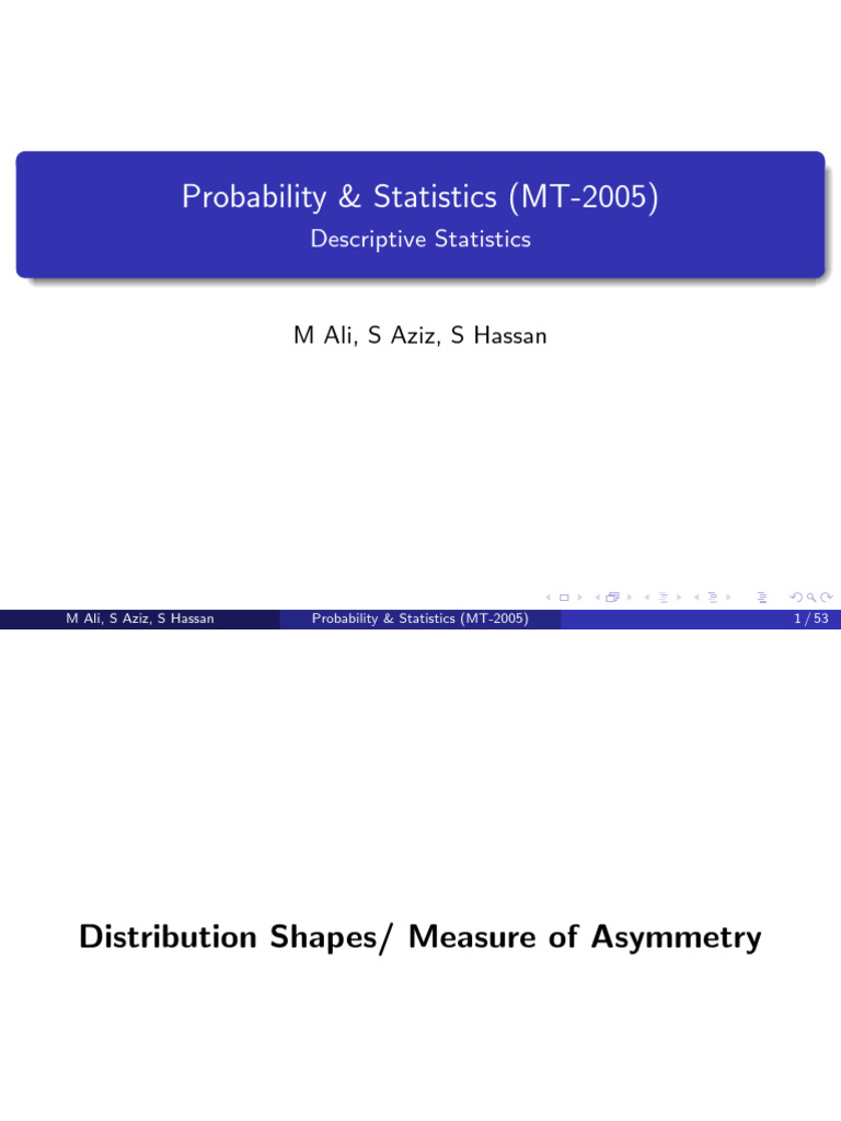 Distribution Shapes and Measure of Position | PDF | Skewness ...