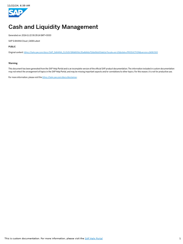 Cash and Liquidity Management | PDF | Banks | Cash