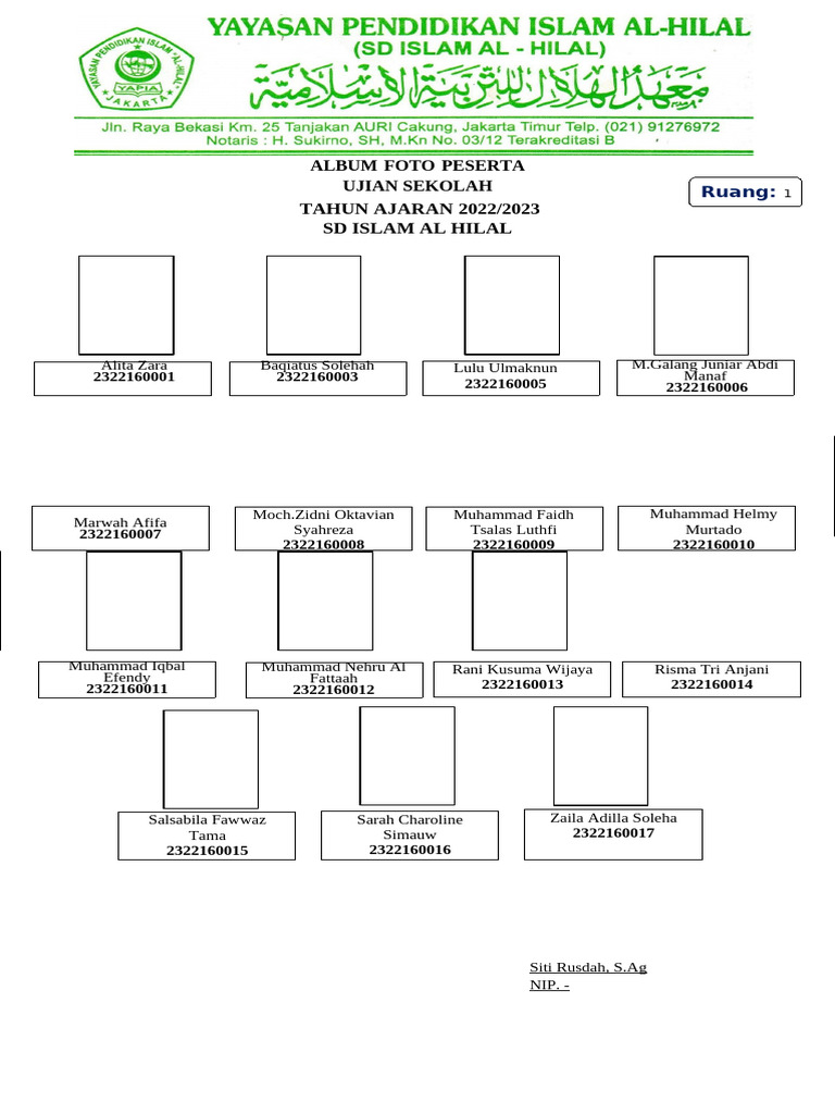 6b. ALBUM FOTO PESERTA ANBK | PDF