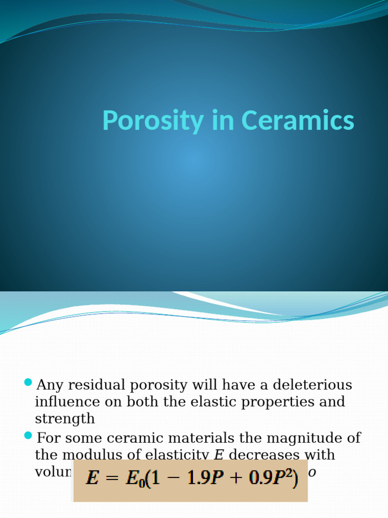 P. Porosity in Ceramics | PDF