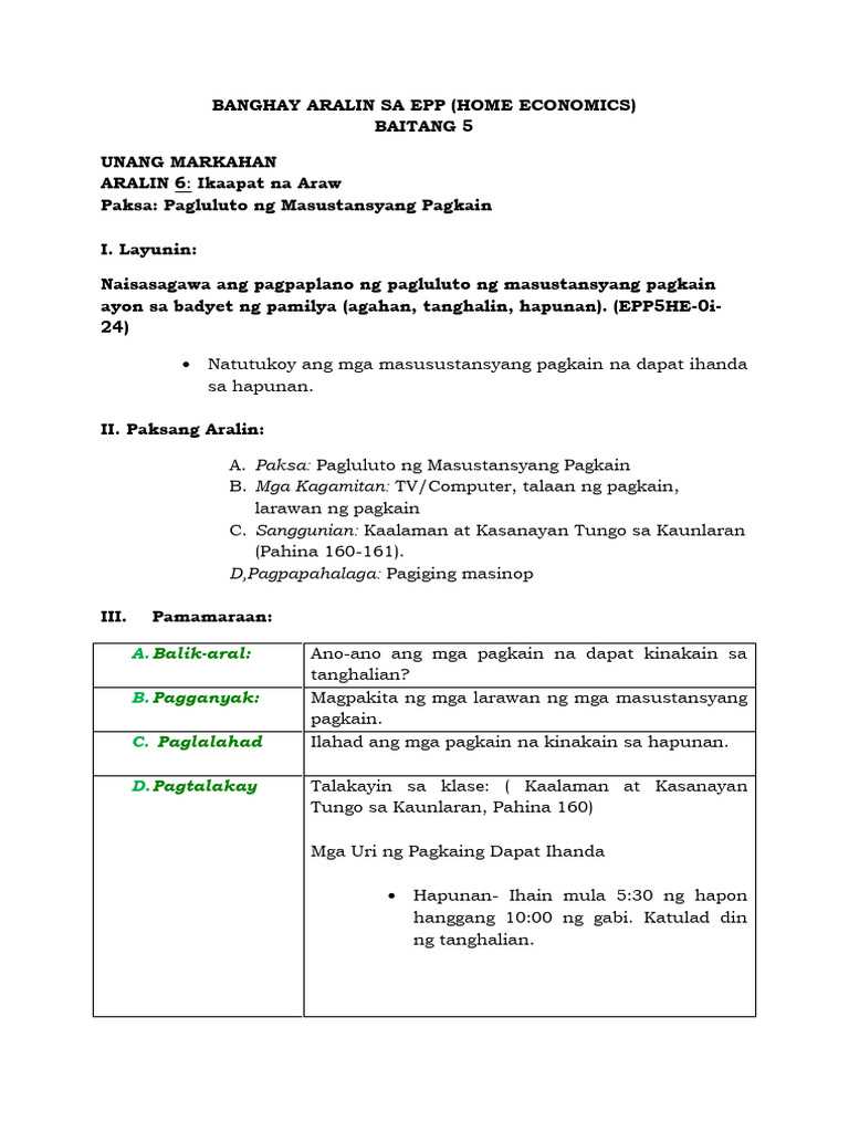 Epp Q2 DLP WK6 D4 | PDF