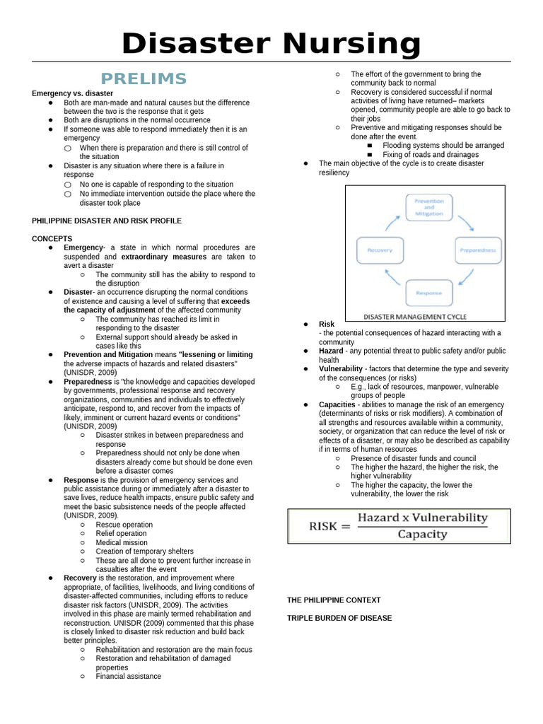 Disaster-Nursing | PDF | Incident Command System | Disaster Risk Reduction